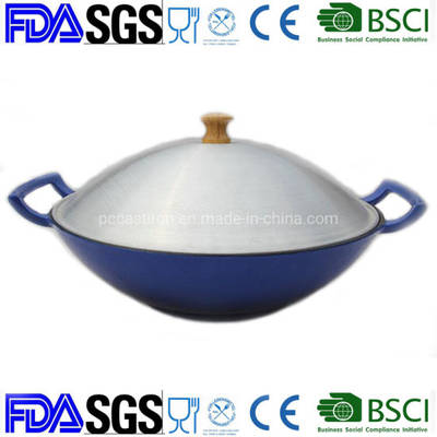 China Cast Iron Wok Enamel Cast Iron Wok Cast Iron Cookware, wholesale ...