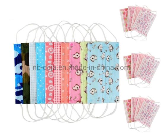 China Disposable Children Cute Print Face Mask, wholesale Disposable ...