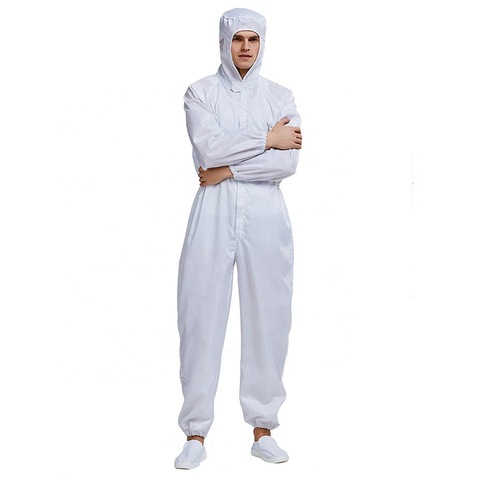 Siamese protective clothing Protective Coverall Anti-static Dust Proof ...