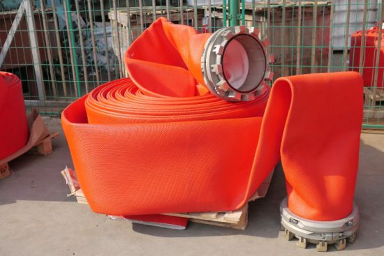 China PU Large Diameter Red Fire Hose, wholesale Synthetic Fibers on ...