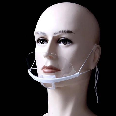 Anti Virus Clear Plastic Mask For Food Anti Fog Mouth Face Shield Visor ...