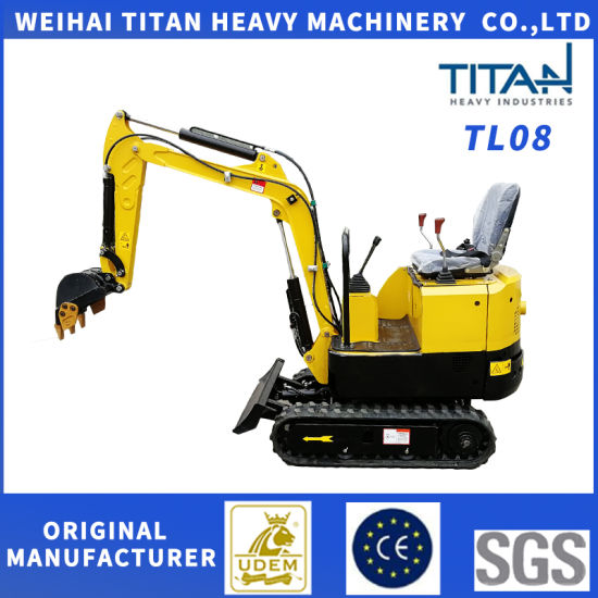 China Titan 800kg Mini Small Bagger Digger Excavator with Narrow Bucket ...