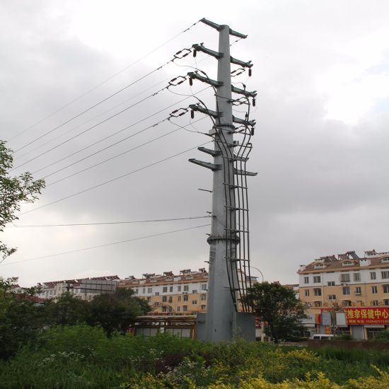 China First-Rate Chinese Made Steel Guyed Power Transmission Line Pole ...