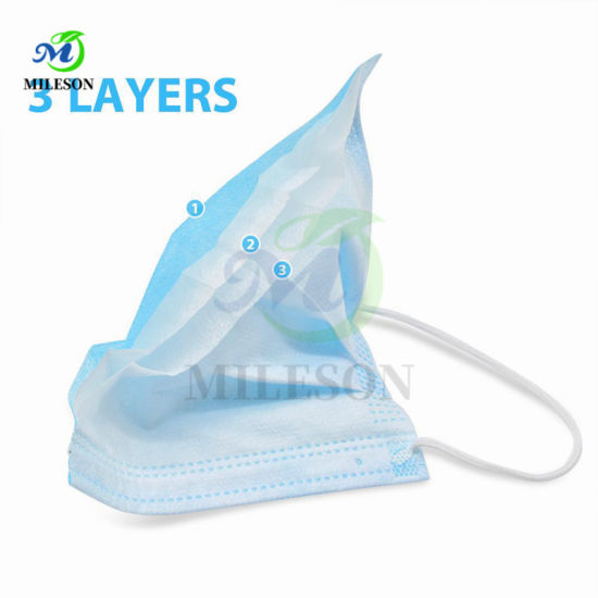 China Disposable Nonwoven CE Bfe99 3ply Medical Face Mask with Earloops ...