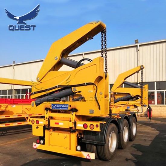 China 37tons Crane 20FT 40FT Container Side Loader Lifter Semi Trailer ...