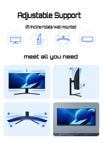 China 27 Inch Slim Frameless Full HD 144Hz 165Hz 240Hz 1500r 1800r ...