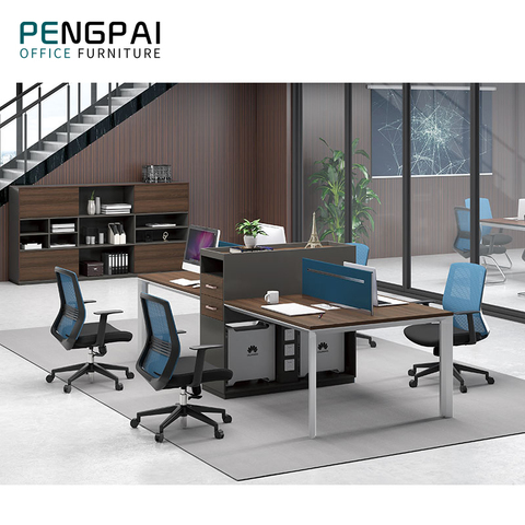 China Open Space Office Furniture Divider Metal Table Legs 4 Person ...