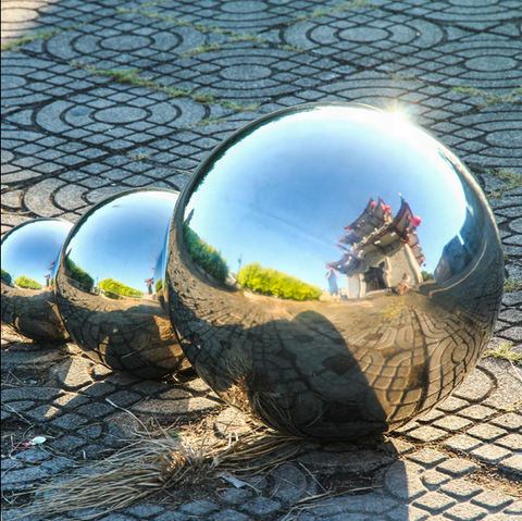 China Big size metal garden round sphere 800mm large decorative ball ...