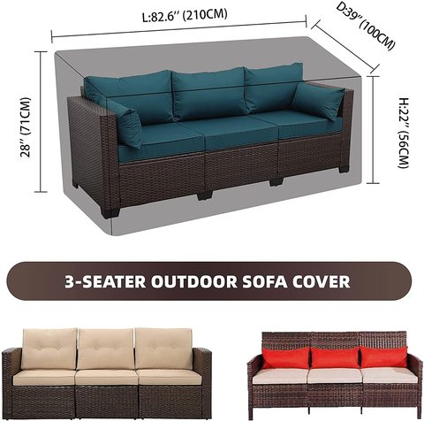 China Patio Sofa Cover Waterproof 3-Seater Outdoor Sofa Cover Lounge ...