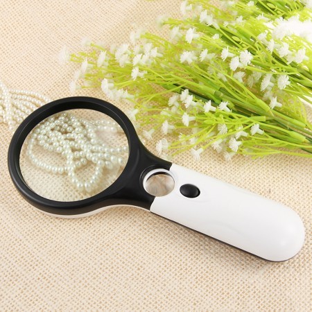 China 3 LED Light 45X Handheld Magnifier Reading Magnifying Glass ...