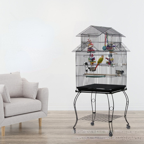 China Large metal wrought iron parrot breeding cage canary love ...