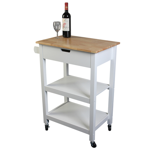 China Modern Wooden Kitchen Cart Foldable Kitchen Trolley with Wheels ...