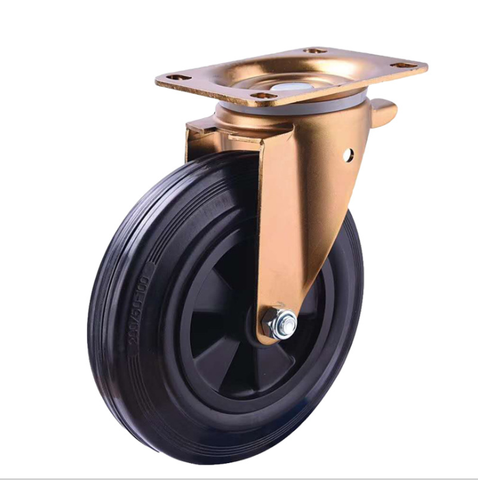 China heavy duty 6 8 10 inches castor locking swivel brake trash can ...